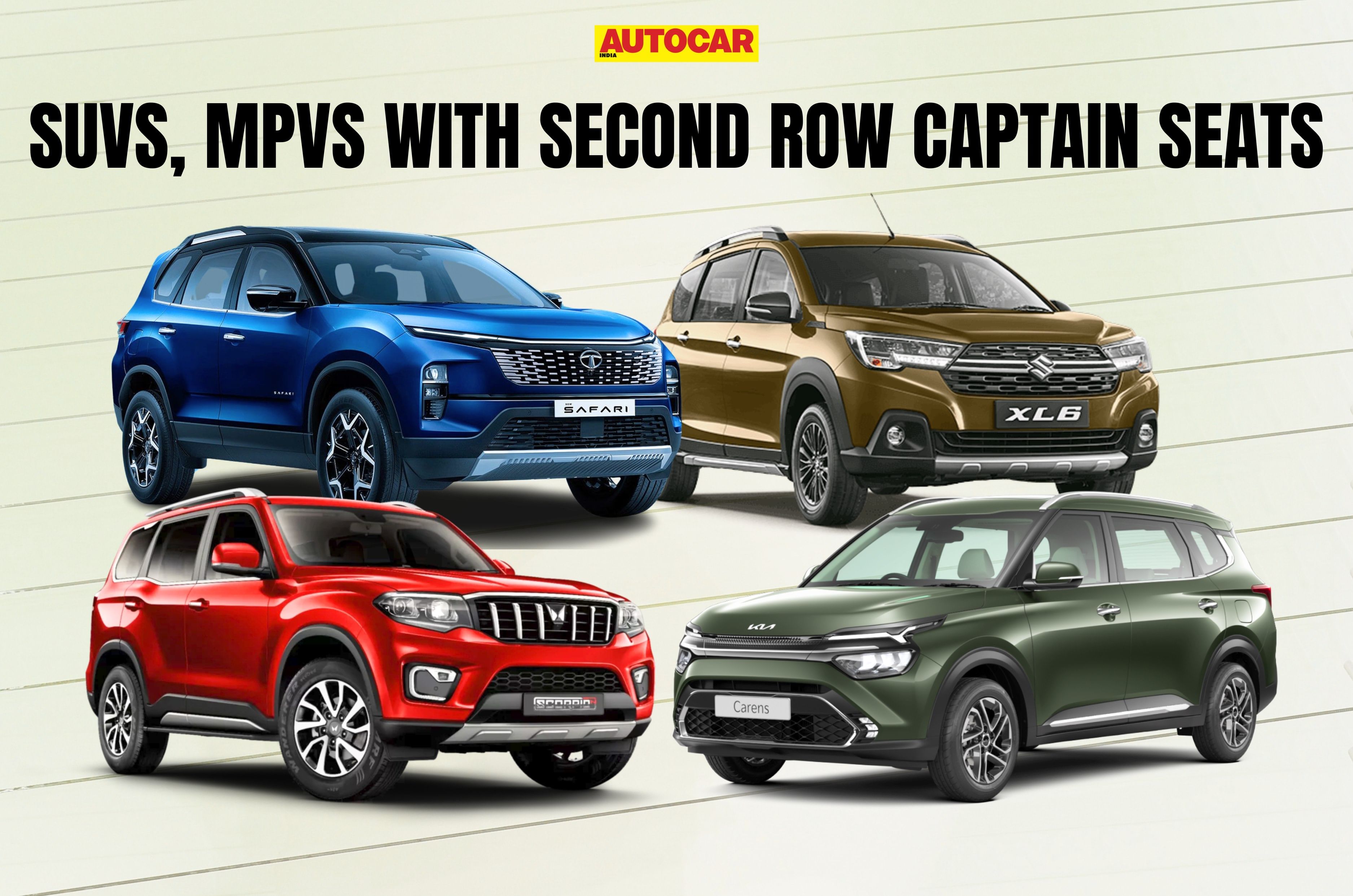 10 most affordable SUVs, MPVs with second row captain seats - Introduction | Autocar India